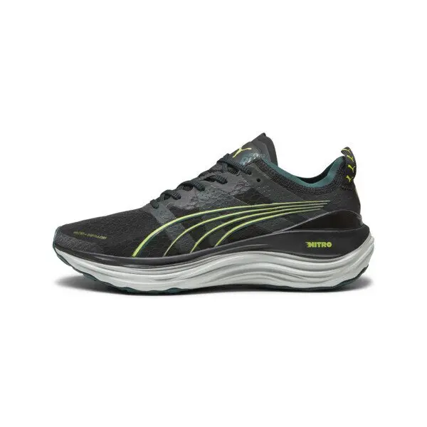 PUMA Foreverrun Nitroâ¢ Winterized Running Shoes - Black-malachite-yellow Burst