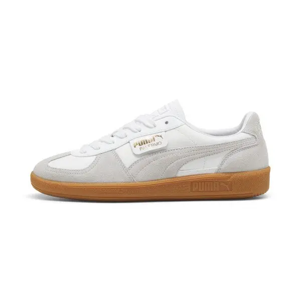 PUMA Palermo Leather Sneakers - White-glacial Gray-gum