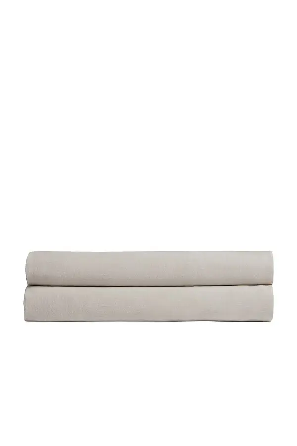 PARACHUTE Heirloom Tencel Linen Fitted Sheet In Cream - Bone
