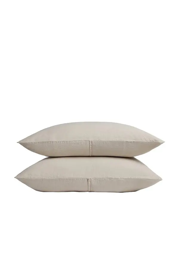 PARACHUTE Heirloom Tencel Linen Pillowcase Set In White - Bone