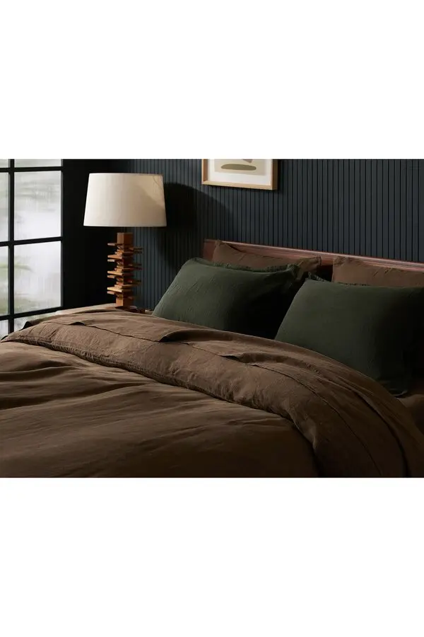 PARACHUTE Linen Duvet Cover In Brown - Java