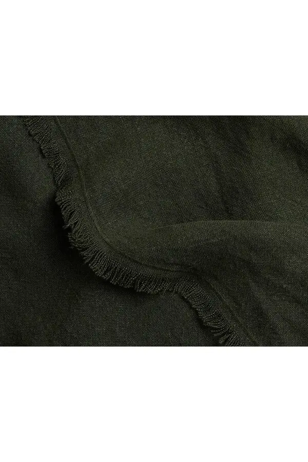 PARACHUTE Vintage Linen Throw In Green