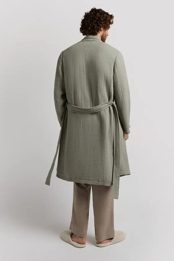 PARACHUTE Cloud Cotton Robe In Green - Moss