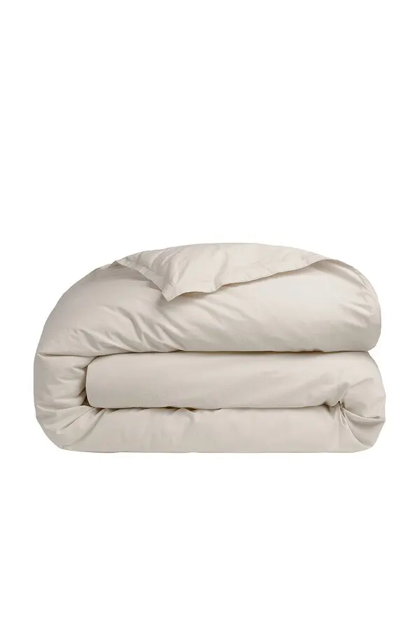 PARACHUTE Percale Duvet Cover In White - Bone