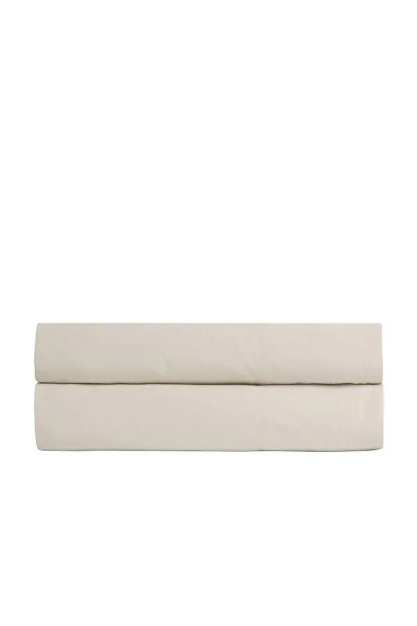 PARACHUTE Percale Fitted Sheet In White - Bone
