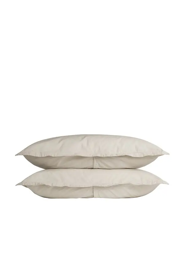 PARACHUTE Percale Sham Set In White - Bone