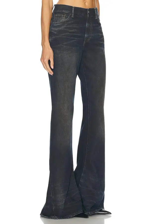 Acne Studios 2024 5 Pocket Flare Jean - Dark Blue