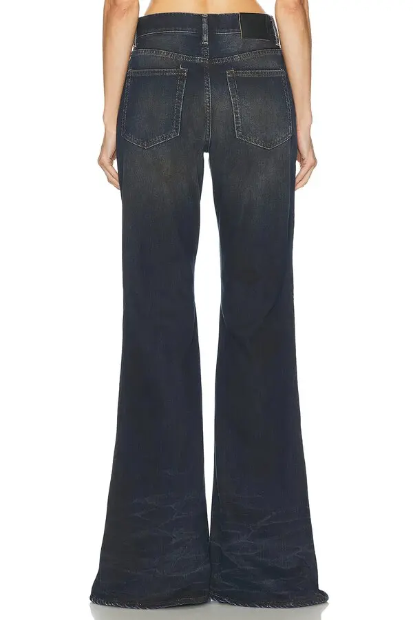 Acne Studios 2024 5 Pocket Flare Jean - Dark Blue