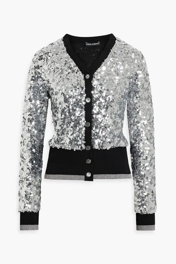 Dolce & Gabbana Sequined Knitted Cardigan