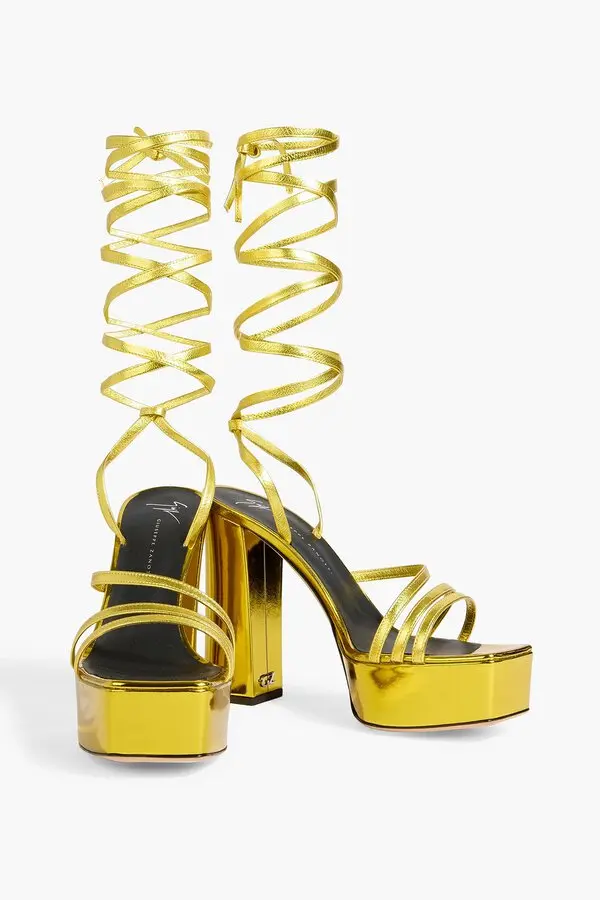 GIUSEPPE ZANOTTI Flavienne Platform Sandals - Yellow
