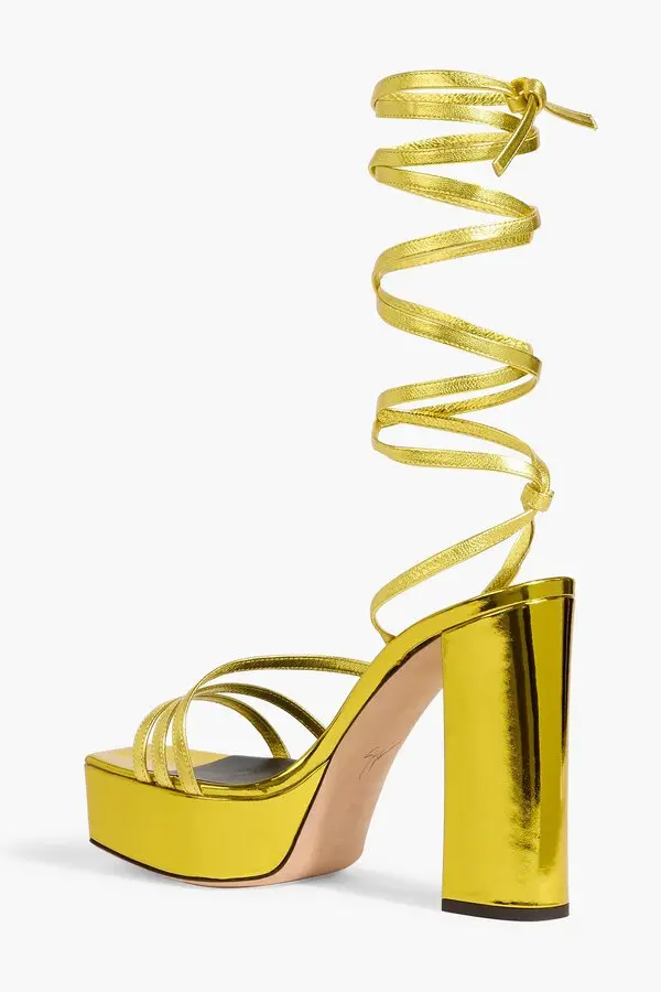 GIUSEPPE ZANOTTI Flavienne Platform Sandals - Yellow