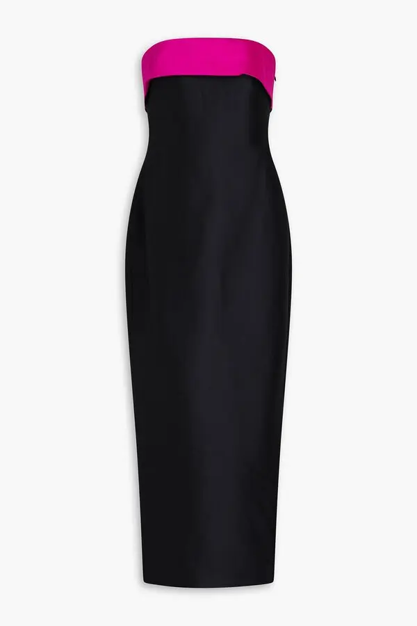 chinese dress ladies Angelique Strapless Bow-Detail Maxi Dress in Black main image 1