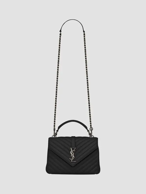 Saint Laurent College Quilted Leather Bag