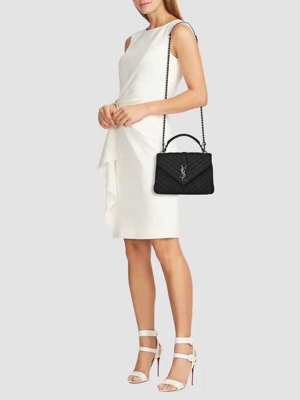 Saint Laurent College Quilted Leather Bag
