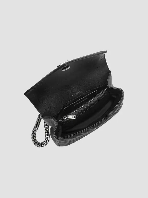 Saint Laurent College Quilted Leather Bag