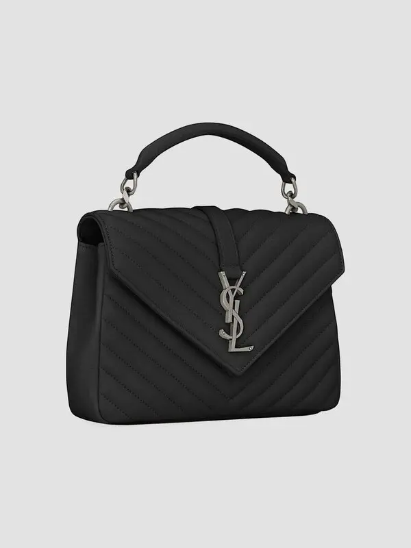 Saint Laurent College Quilted Leather Bag