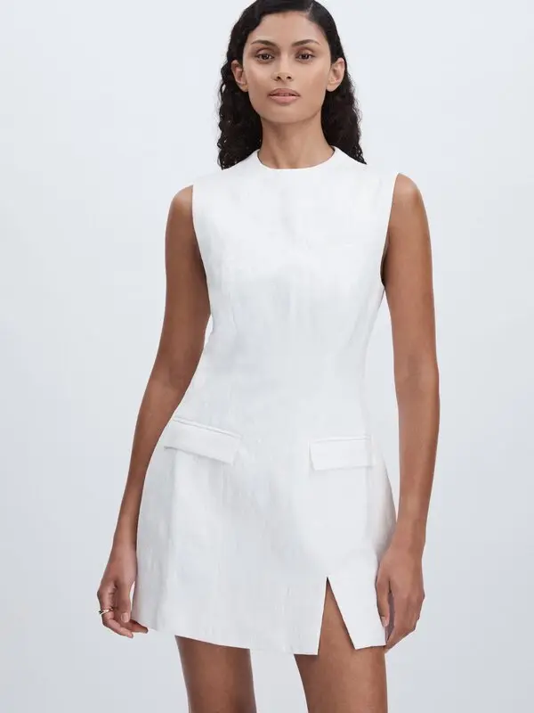 knee length dresses for ladies KALI DRESS (SWAN)  ANNA QUAN US
