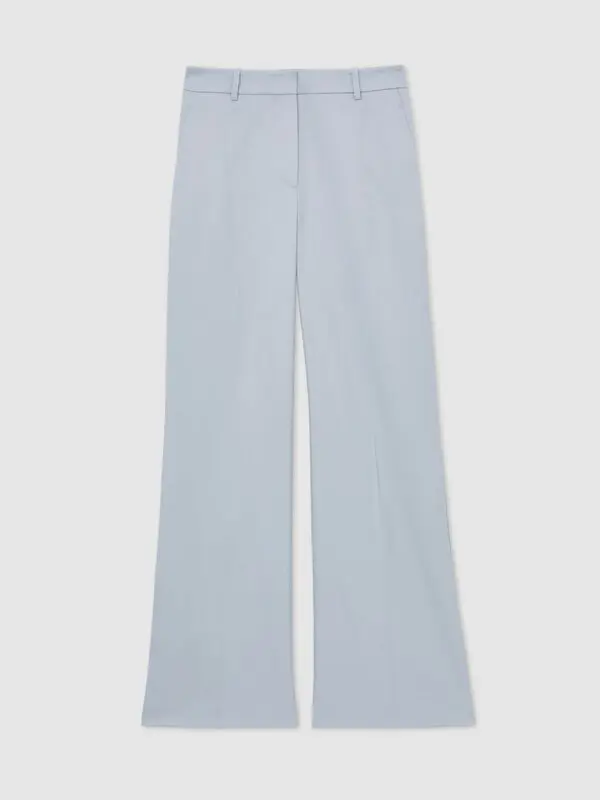 REISS Millie Wide Leg Trousers - Blue