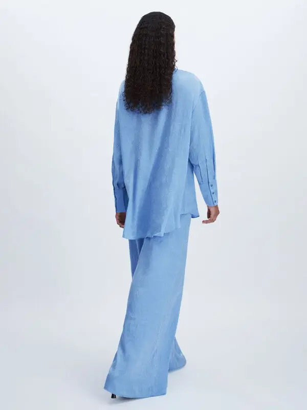 Significant Other Crinkle-satin Wide-leg Trousers