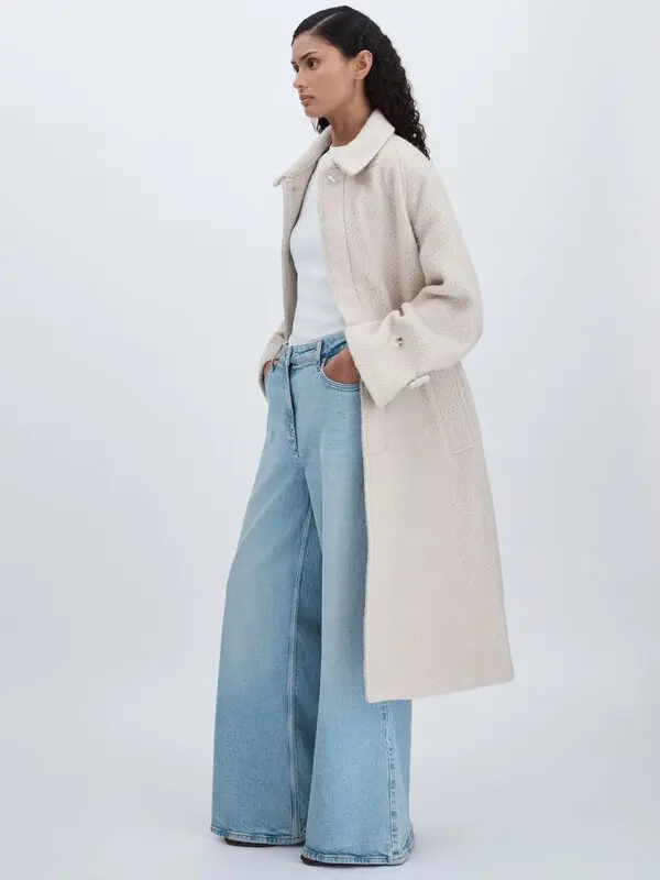 MEOTINE Gia Wool-blend Bouclé Coat