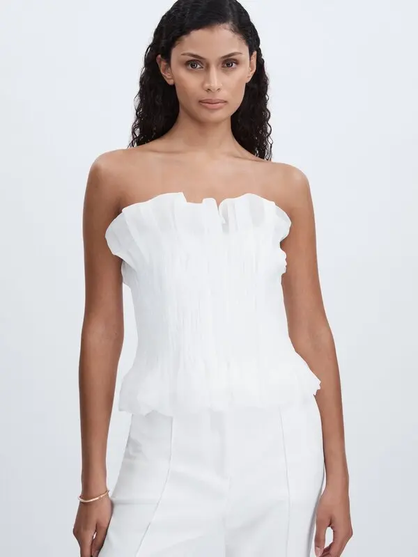 Acler Clements Organza Strapless Top
