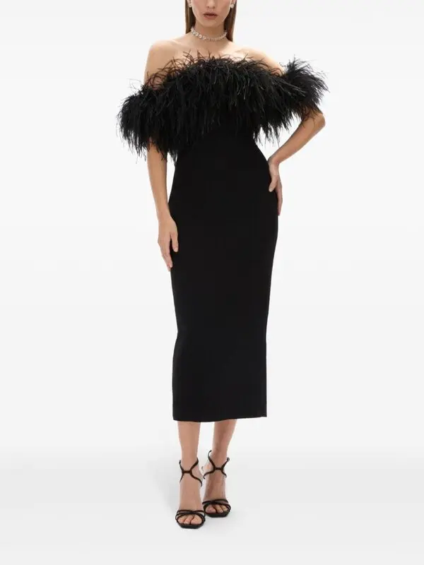 Rachel Gilbert Link Feathered Dress