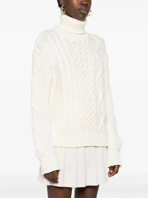 Moncler Wool Turtleneck Sweater - White