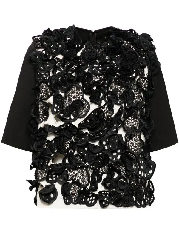 Biyan Floral Guipure Lace Blouse