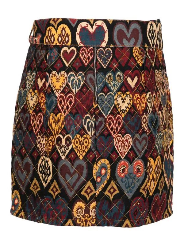 Farm Rio Hearts Ikat Skirt