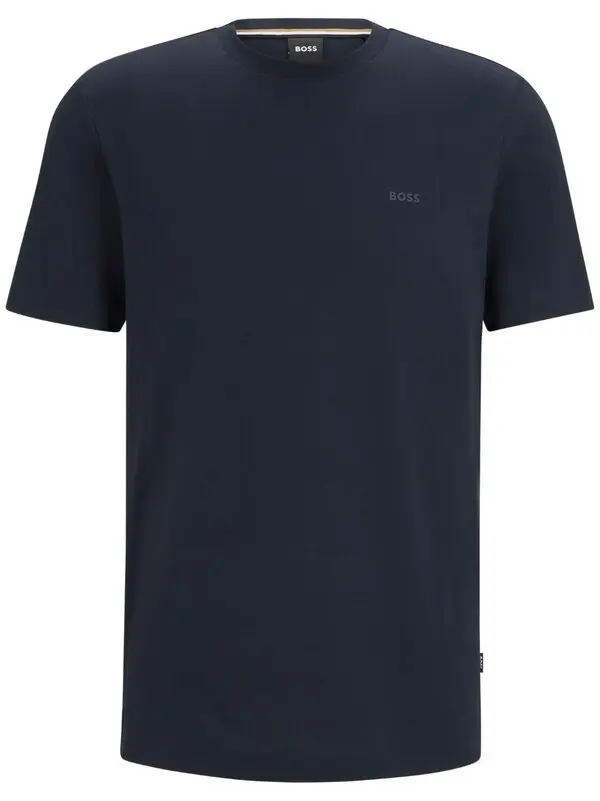 BOSS Logo-print Cotton T-shirt - Blue