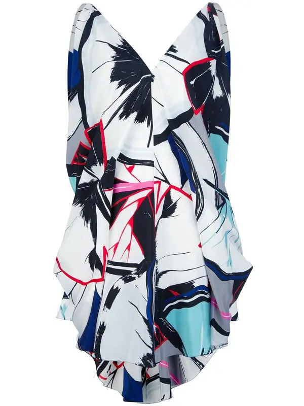Balenciaga Gingko Print Mini Dress - Multicolour