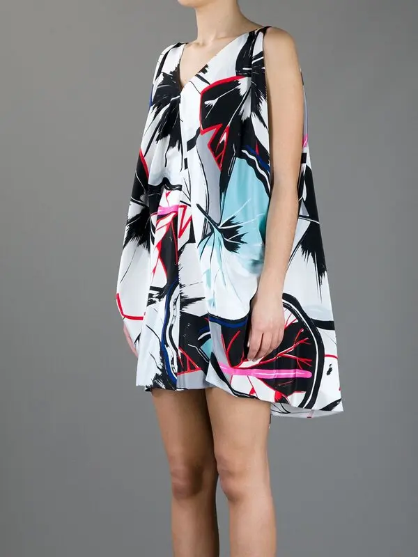 Balenciaga Gingko Print Mini Dress