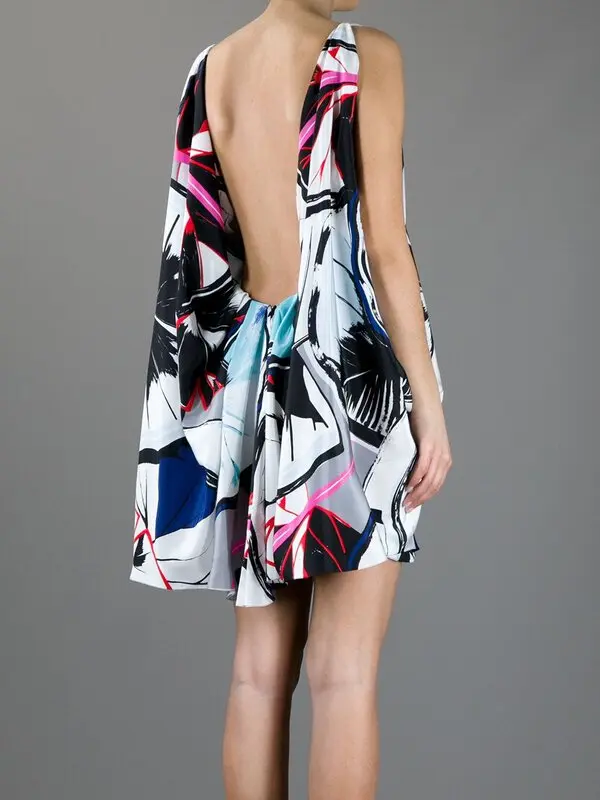 Balenciaga Gingko Print Mini Dress
