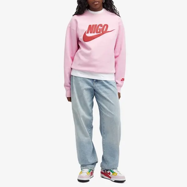 Nike X Nigo Crew Fleece - Pink/Red | Editorialist
