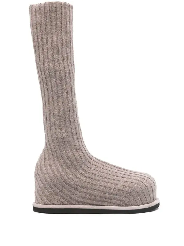 Amina Muaddi Veneda Boots - Brown