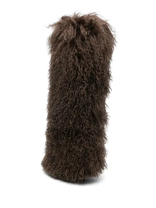 Paris Texas 105mm Furry Boots - Brown