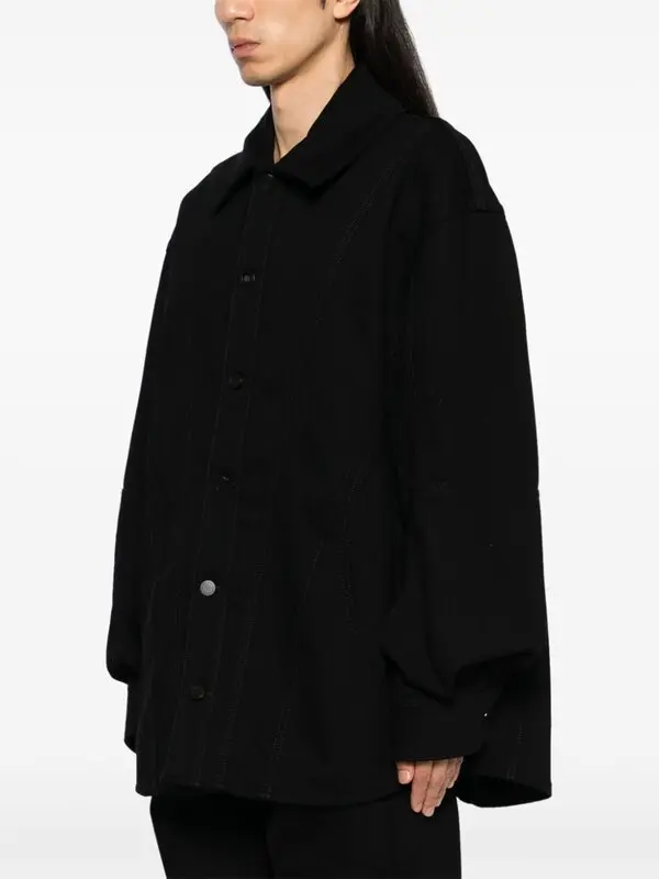 LGN LOUIS GABRIEL NOUCHI Denim Jacket With Corset Detailing