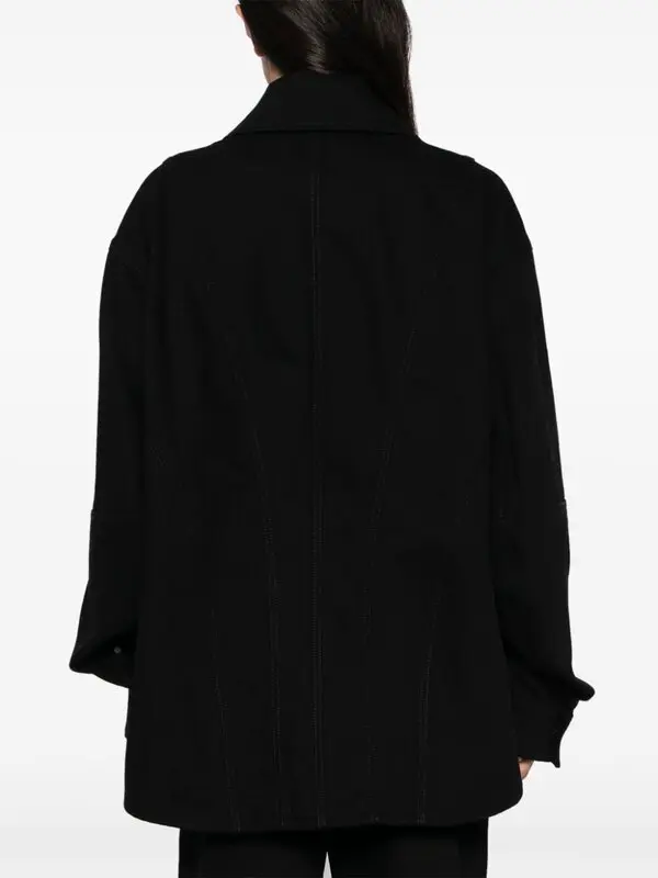 LGN LOUIS GABRIEL NOUCHI Denim Jacket With Corset Detailing