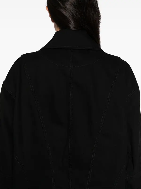 LGN LOUIS GABRIEL NOUCHI Denim Jacket With Corset Detailing