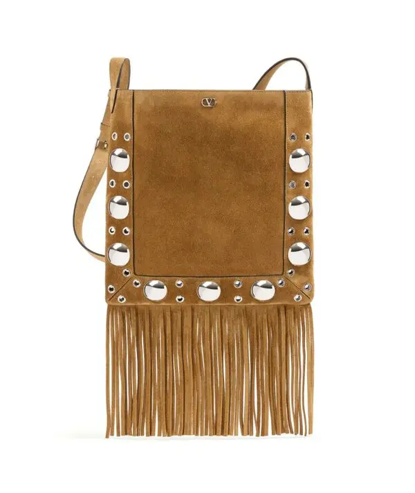 Valentino Garavani Nellcôte Suede Shoulder Bag