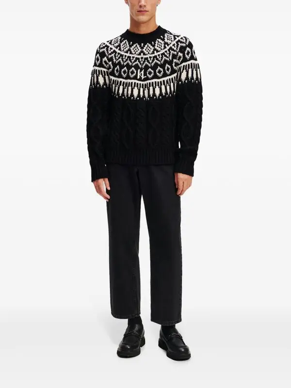 Karl Lagerfeld Patterned Intarsia-knit Jumper