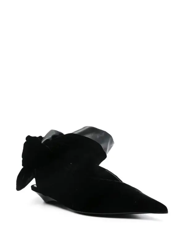 MUGLER Leather Knot Mules
