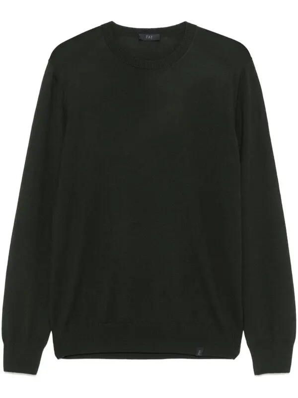 FAY Virgin Wool Sweater - Green