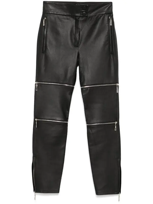 MITILIANE COUTURE Zip-detailed Leather Trousers
