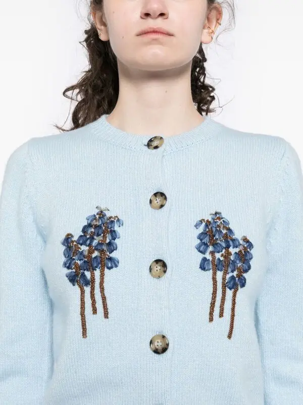 SHUSHU/TONG Bead-embellishment Knitted Cardigan