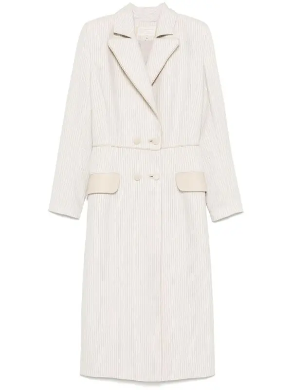 MITILIANE COUTURE Pinstriped Trench Coat