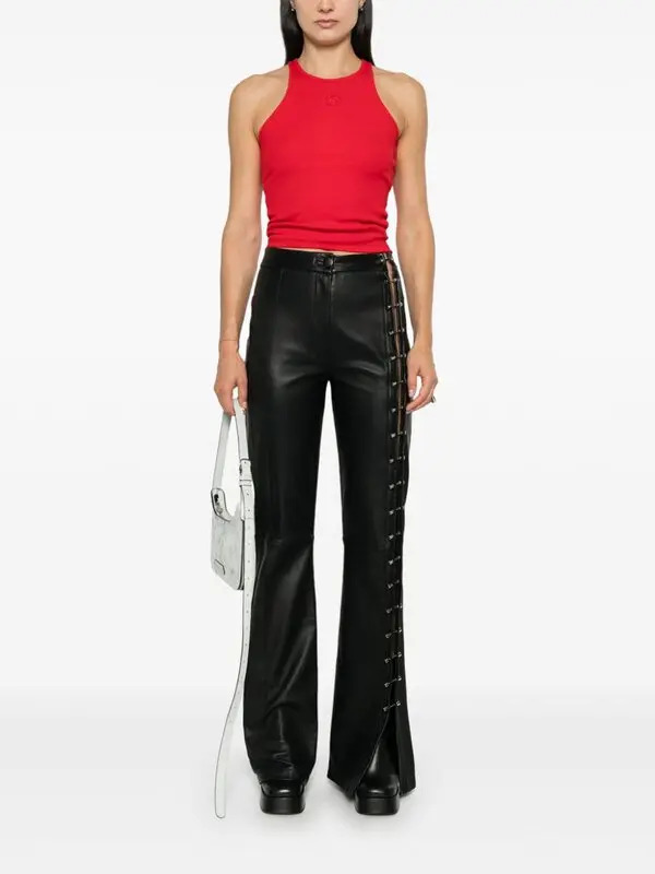 MITILIANE COUTURE Piercing-detail Leather Trousers