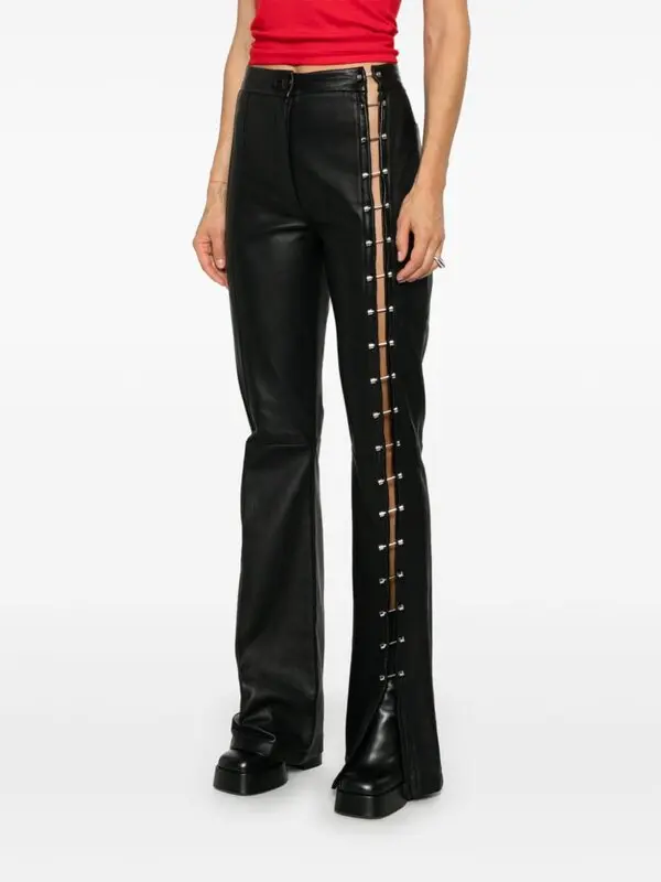 MITILIANE COUTURE Piercing-detail Leather Trousers