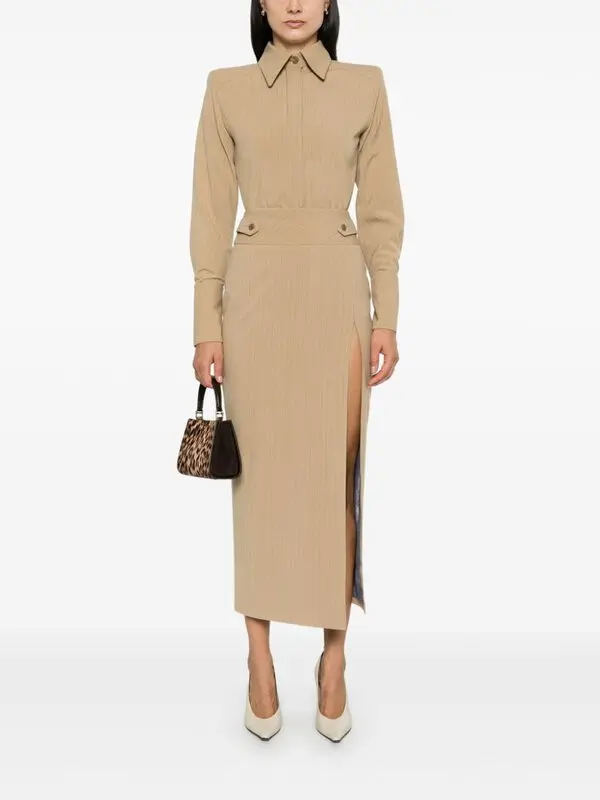 MITILIANE COUTURE Pinstriped Maxi Skirt