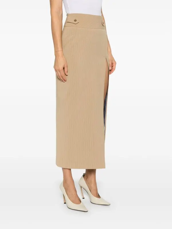 MITILIANE COUTURE Pinstriped Maxi Skirt